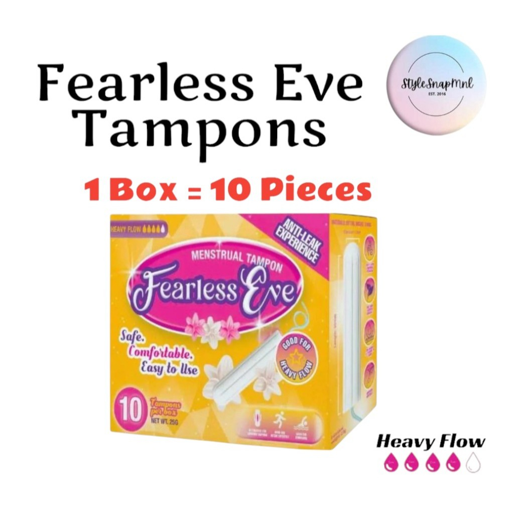 Fearless Eve for Heavy Flow Menstrual Tampons (1 Box = 10 pcs) | Shopee ...