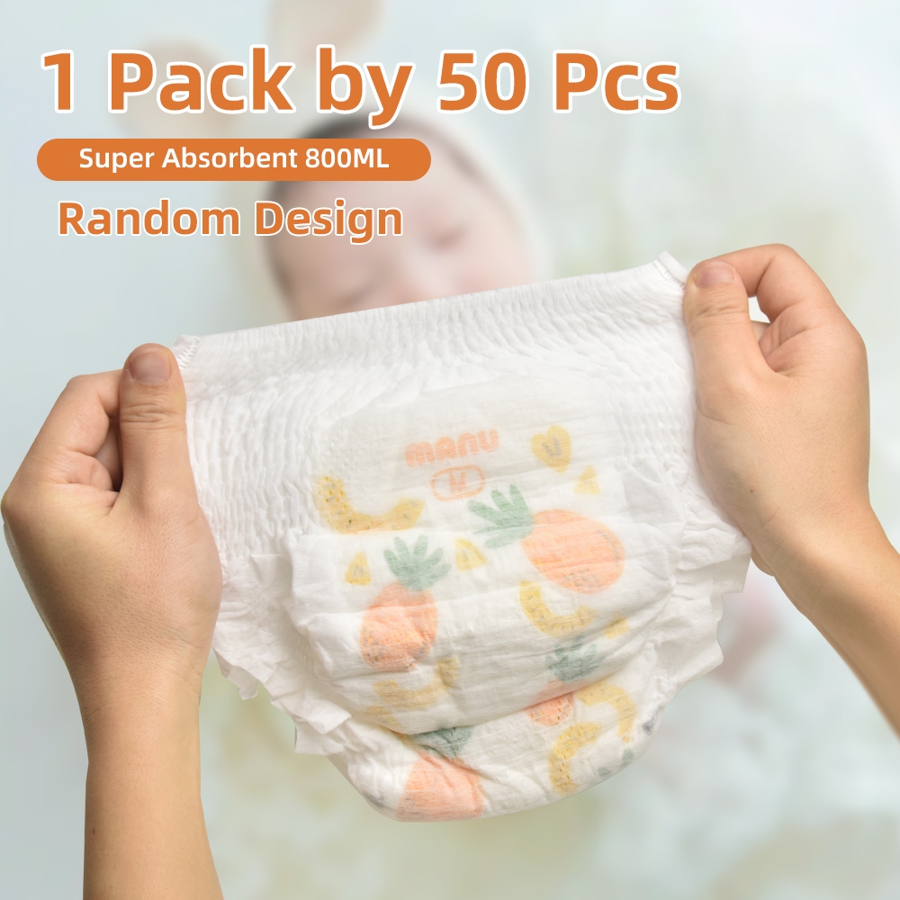 Japan 50pcs Baby paper diaper Instant Dry korean diaper pants pull-ups Ultra-thin and breathable ...
