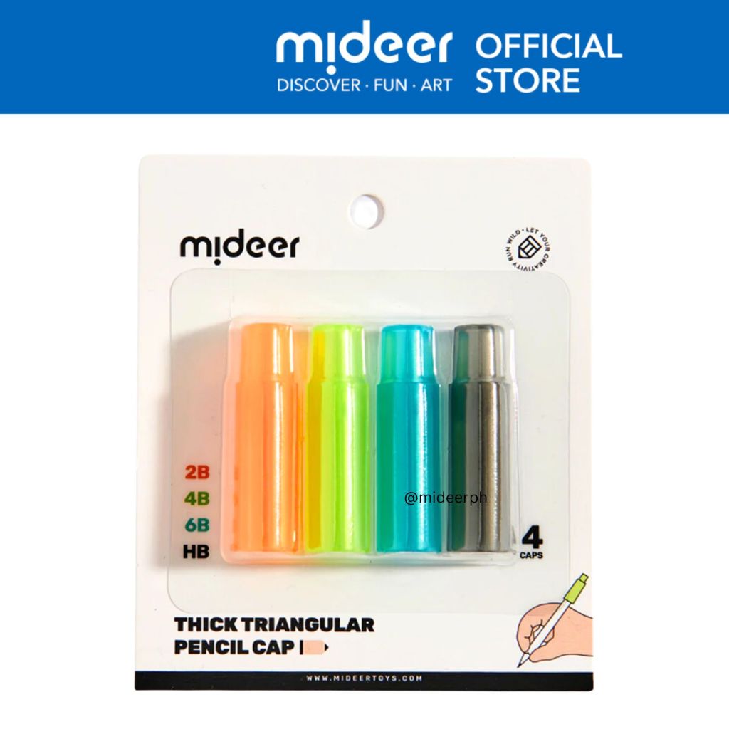 Mideer Thick Triangular Pencil Caps | Shopee Philippines