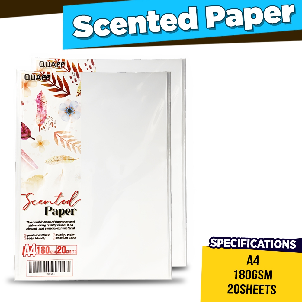 QUAFF Scented Paper 180Gsm A4 Size White (20sheets/pack) | Shopee ...