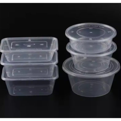 10pcs - Round and Rectangular Plastic Container Food Storage w/ Lid ...