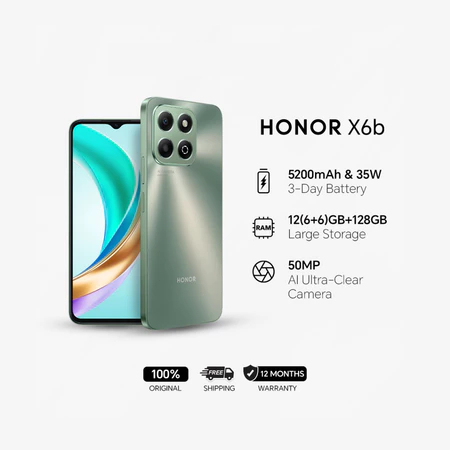HONOR X6b Smartphone - 12(6+6)GB+128GB Large Storage | 50MP Ai-Camera ...