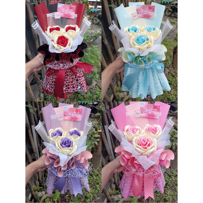 Nathalie Satin Rose Bouquet (Handmadebyshiri) | Shopee Philippines