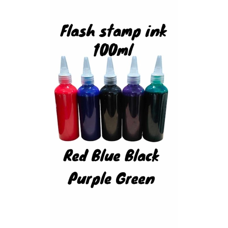 FLASH STAMP INK REFILL 100ML WATER BASE INK | Shopee Philippines