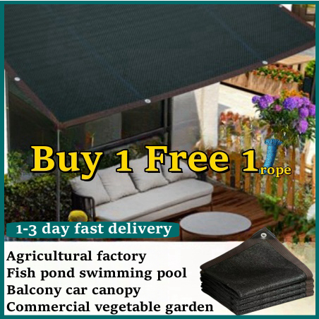 BUY 1 TAKE 1 ROPE Sun shade Net UV Resistant 90% Sunscreen Shading Net ...