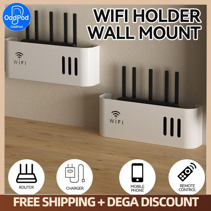 Wifi Router Shelf Set-top Box Rack TV Router Bracket Storage Box Wall ...