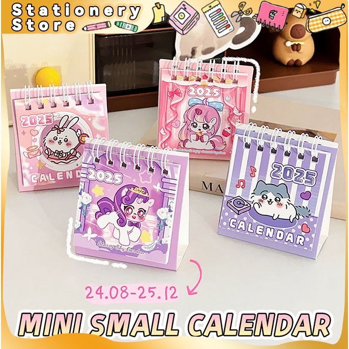 2025 Mini Simple Desk Calendar Portable Calendar Check-in Plan Desktop ...