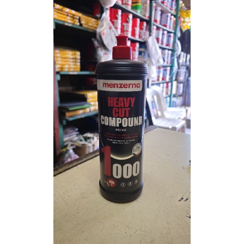 Menzerna Rubbing Compound Heavy Cut (Step 1) (Pg 1000) 1 Liter | Shopee ...
