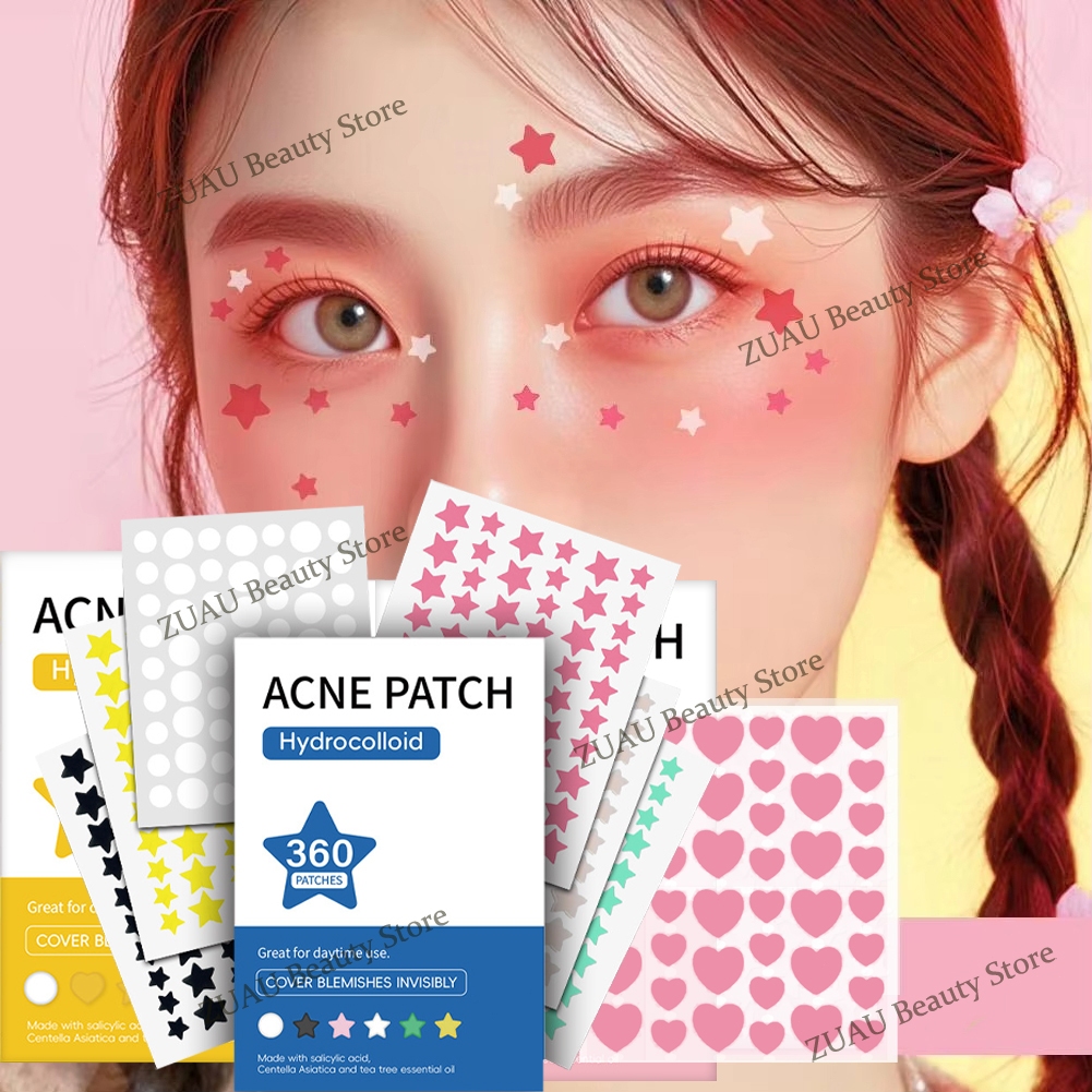 360PCS Acne Pimple Patch Waterproof Repair Acne Star Shaped Colorful ...