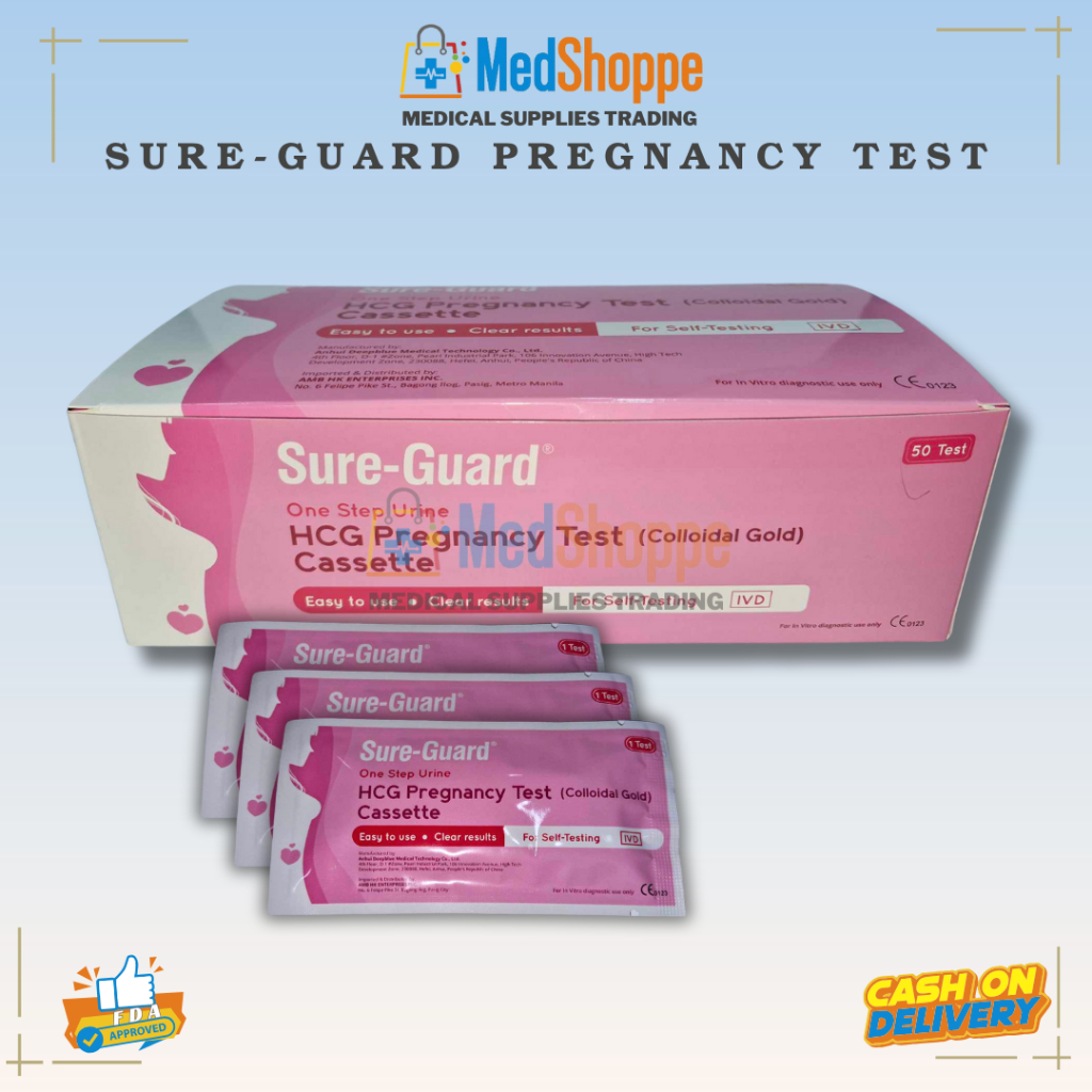 SURE-GUARD PREGNANCY TEST KIT 50PIECES (sold per box) | Shopee Philippines