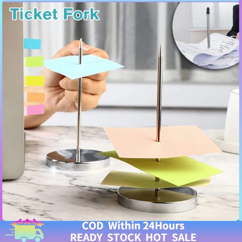 Restaurant Receipt Holder Metal Straight Rod Ticket Fork Silver Color ...