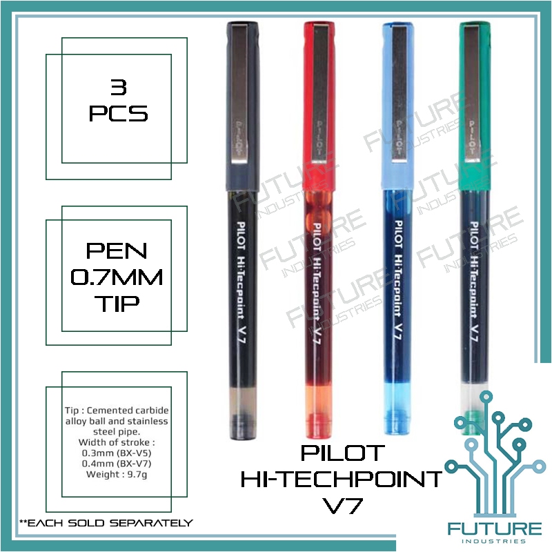 Pilot V7 Ballpen V7 0.7mm Gel Pen Liquid Ink Hi Tec Point Black Blue ...