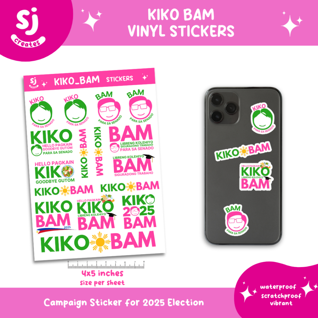 Angat Buhay sticker | Rosas Leni | kakampink stickers | Kiko Bam 2025 ...