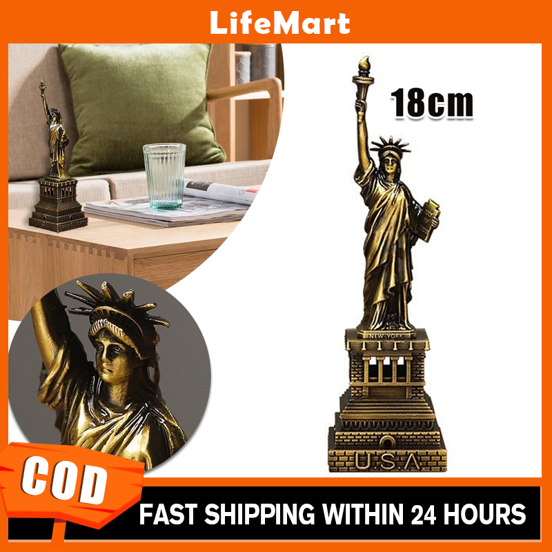 Statue of Liberty Model Bronze Mini Goddess Statue 18cm Height for ...