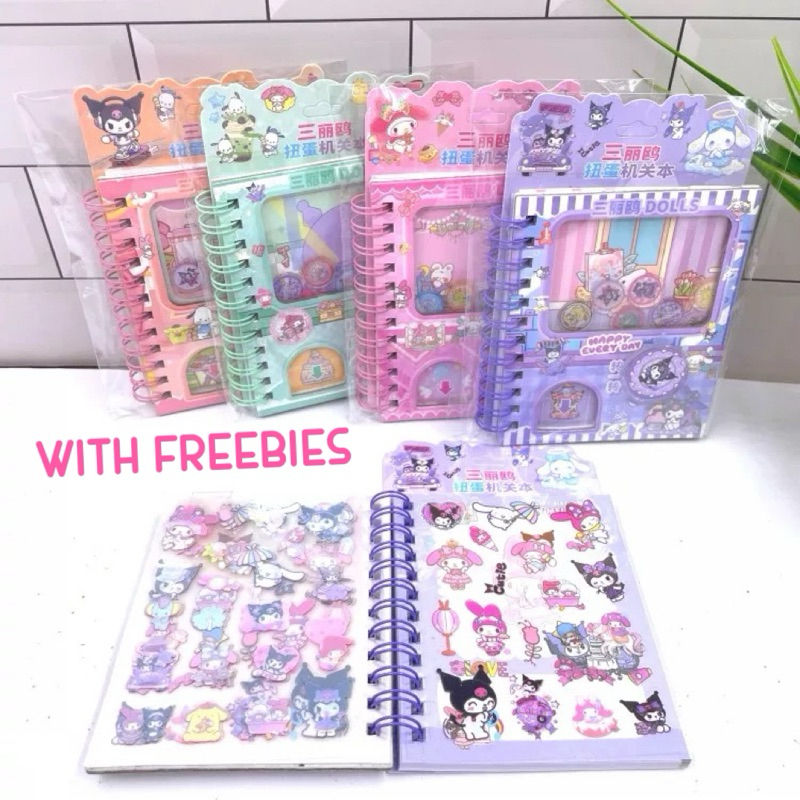 Sanrio Style Gashapon Machine Shake Notebook Fun Cute Coil Record ...