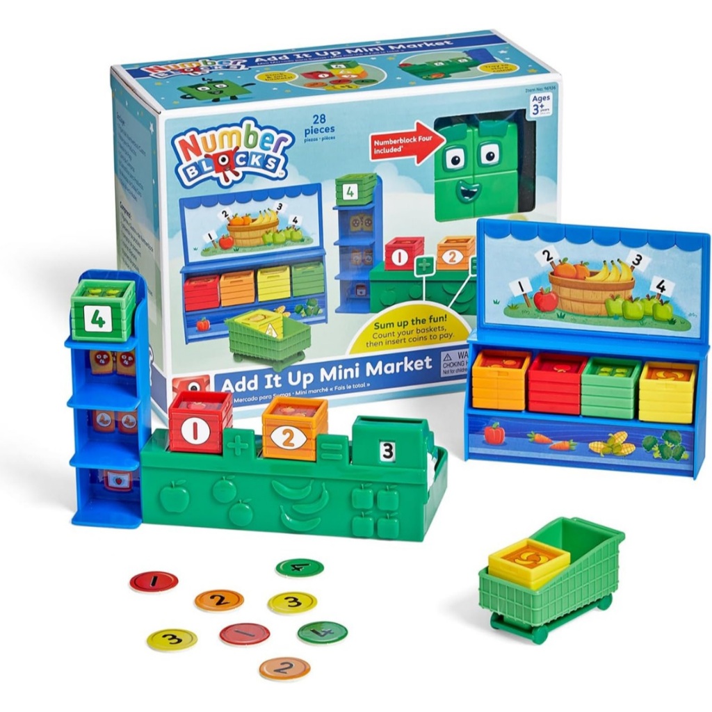 hand2mind Numberblocks Add It Up Mini Market, Grocery Store Playset ...