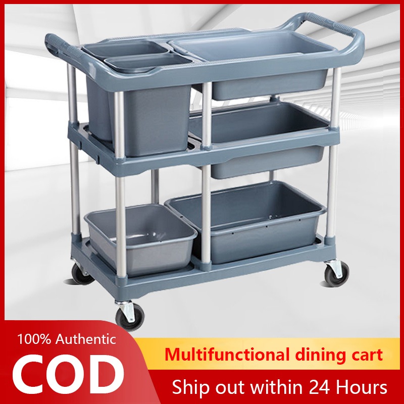 Utility Cart Trolley Food service large kitchen trolley organizer 3 ...