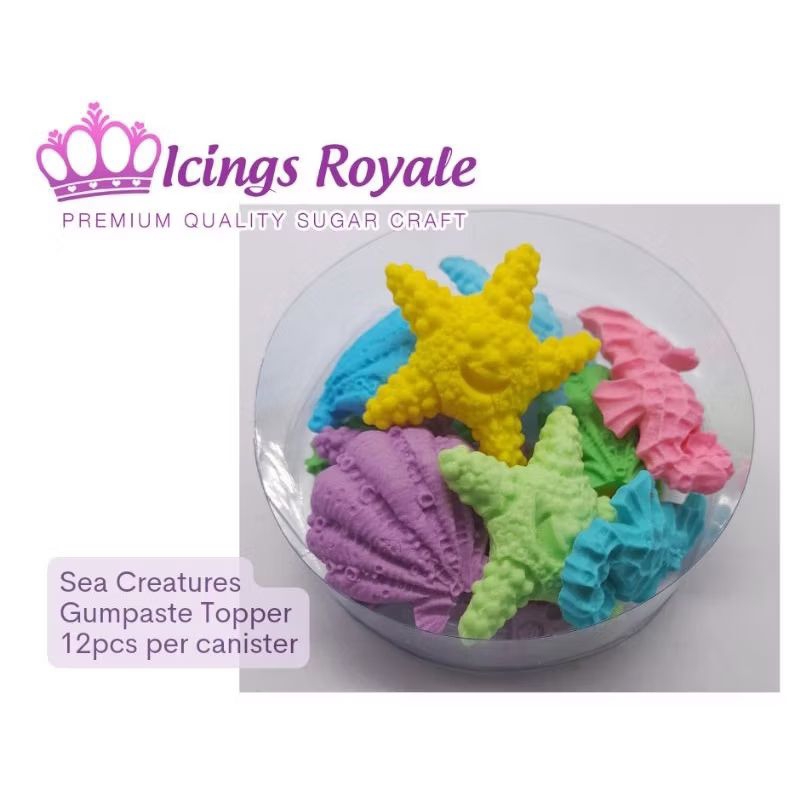 Sea Creatures Under the Sea 12pcs Edible Cake and Cupcake Topper ...