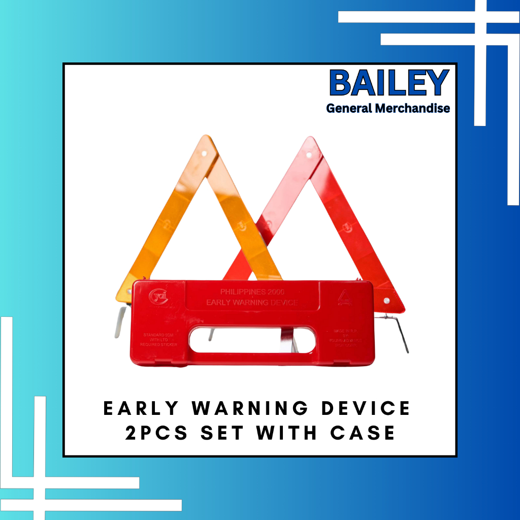 HEAVY DUTY EARLY WARNING DEVICE 2PCS SET WITH CASE (bailey_genmerch ...