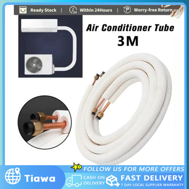 3M/4M/5M Air Conditioner Pair Coil Tube 1/4'' 3/8" Insulation Copper ...