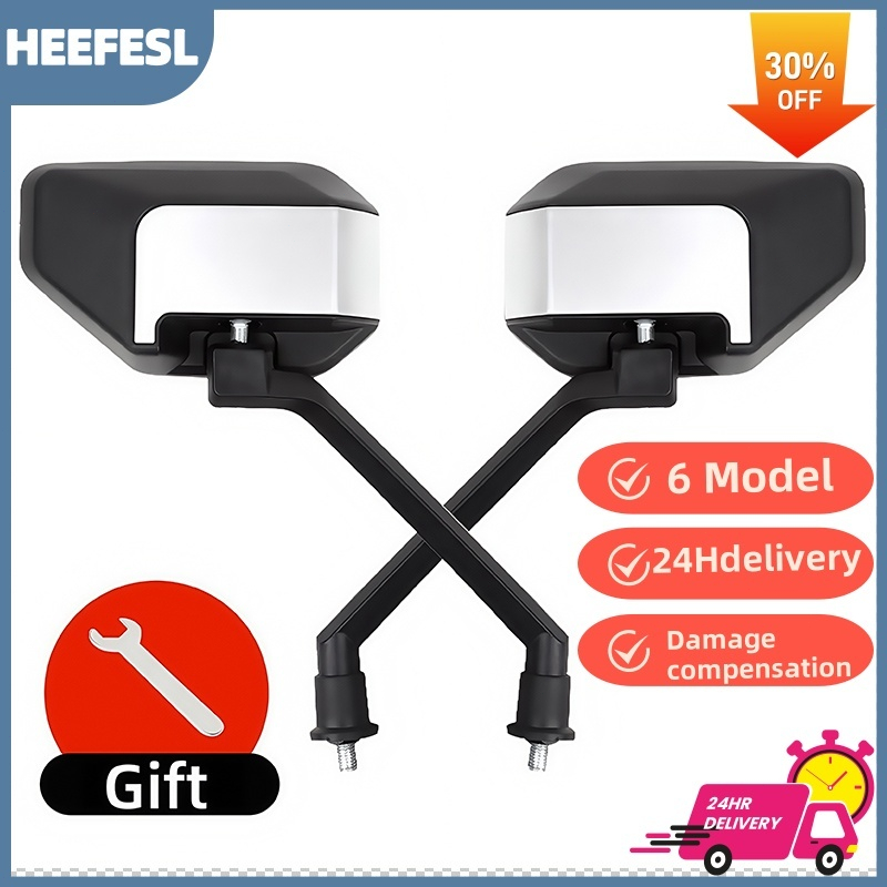 HEEFESL Motorcycle Rearview Mirror Adjustable Thin Carbon Fiber Side ...