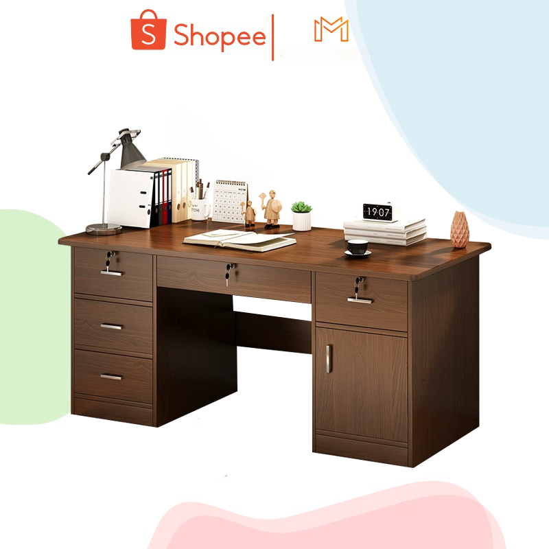 Office desk, home computer desk, desk with drawers, office staff desk ...