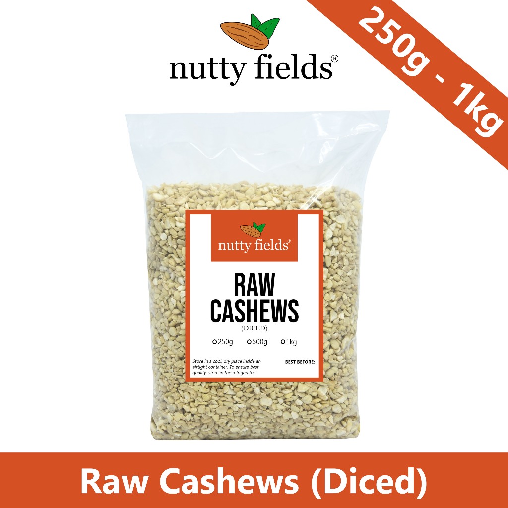 Diced Raw Cashews (250g - 1kg) by Nutty Fields | Shopee Philippines