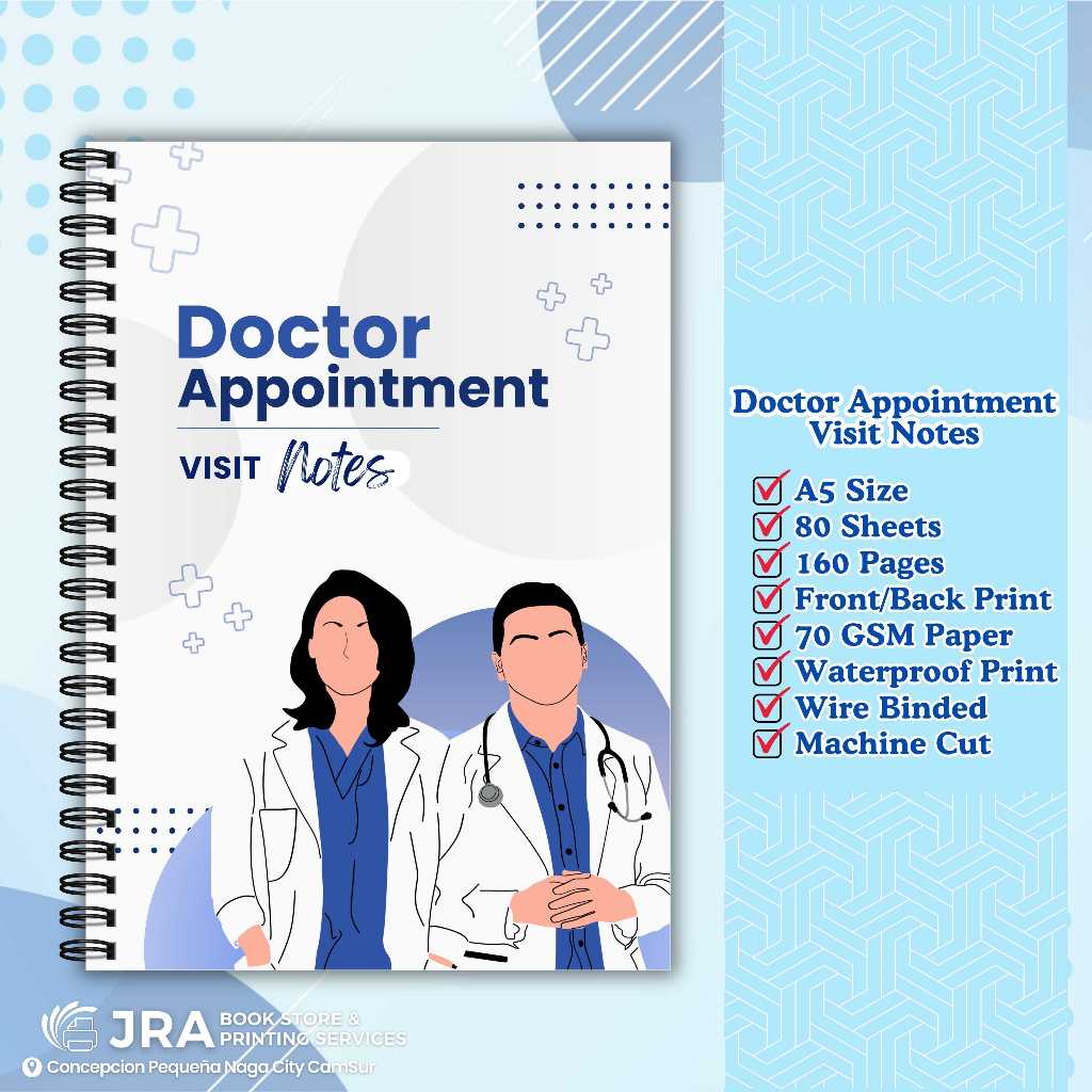 A5 Doctor Appointment Visit Notes Booklet Notebook | Shopee Philippines