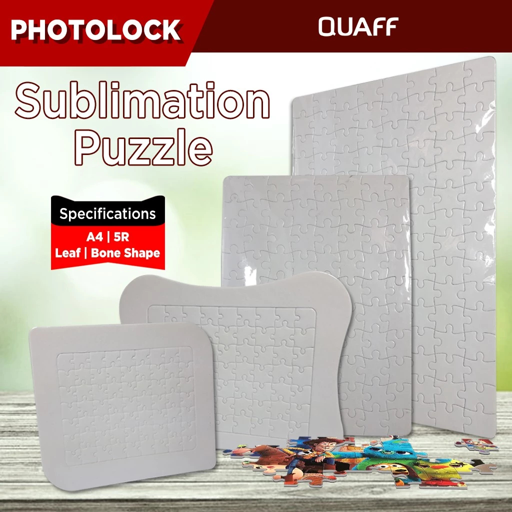 Quaff Puzzle 5R / A4 Size & Bone Shape / Leaf Shape / Frame Design w ...