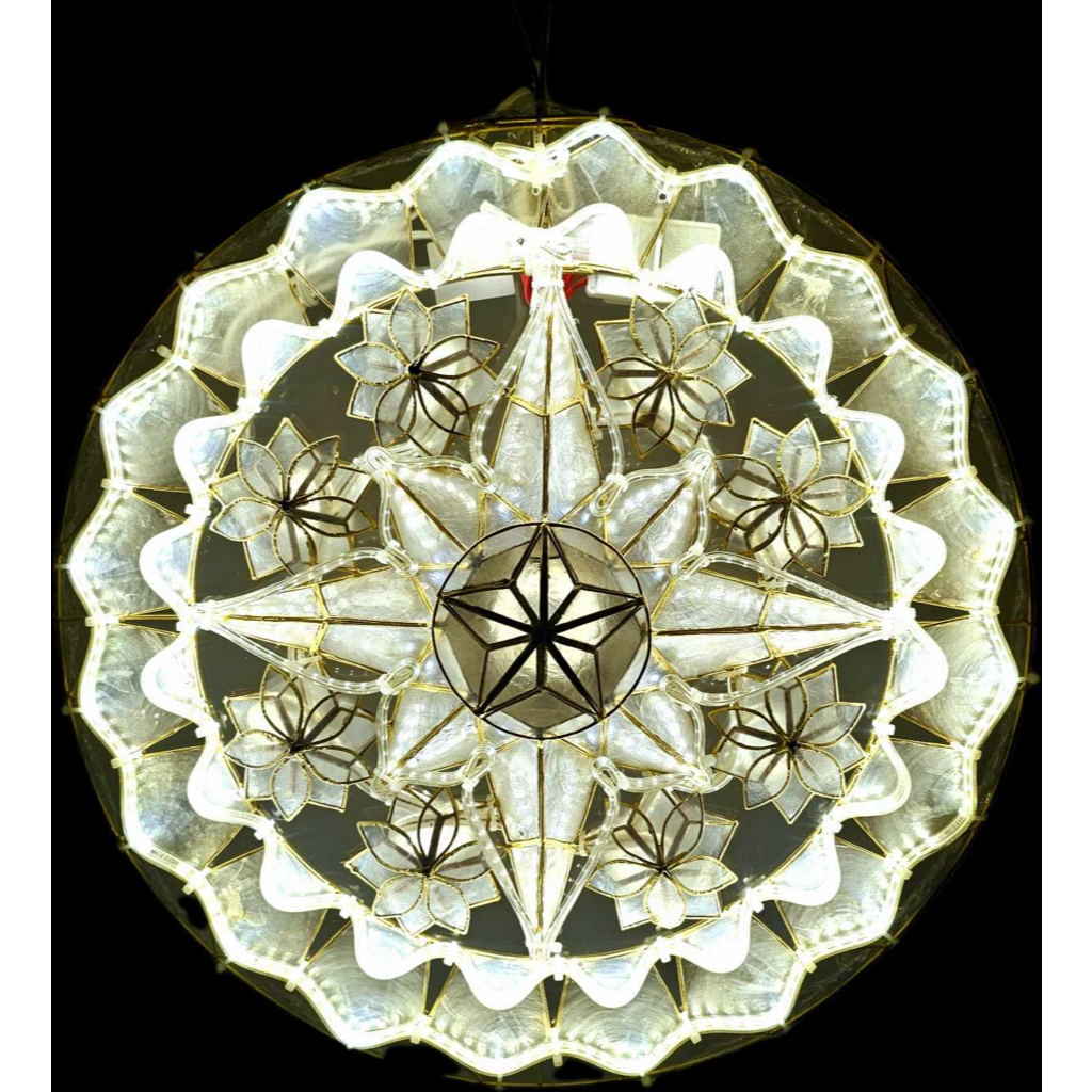 XL 32" TALA WHITE Pampanga Capiz Parol Christmas Lantern 220v 110V ...