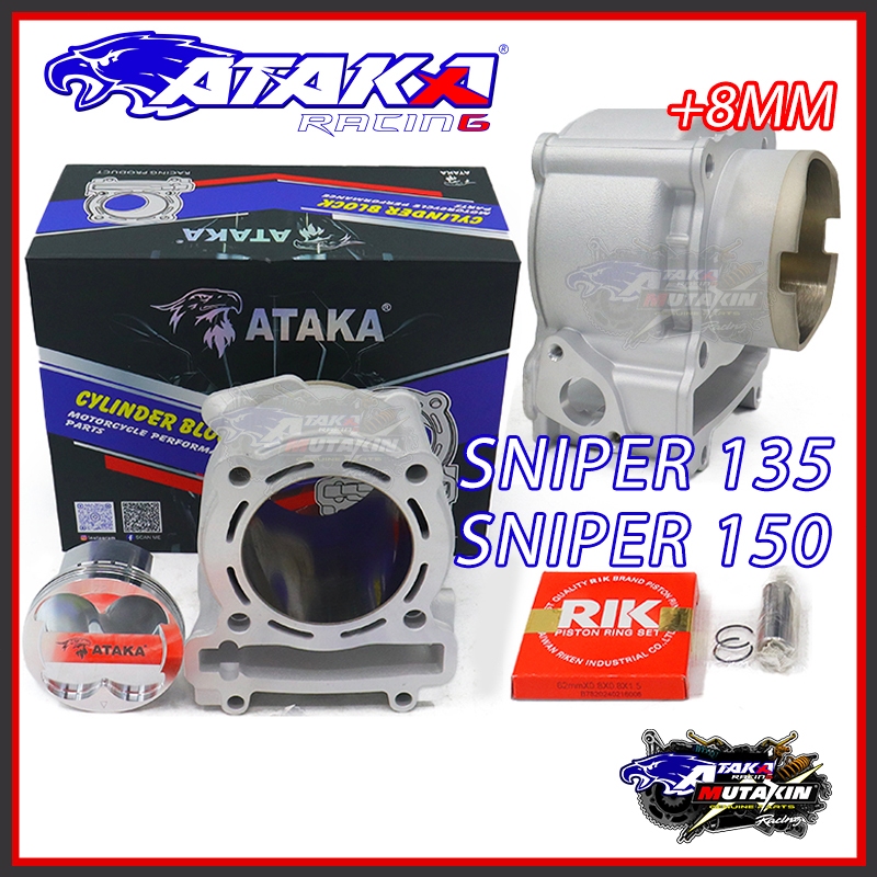 ATAKA Ceramics Cylinder Block SNIPER 135 SNIPER 150 66MM/68MM/70MM/72MM ...