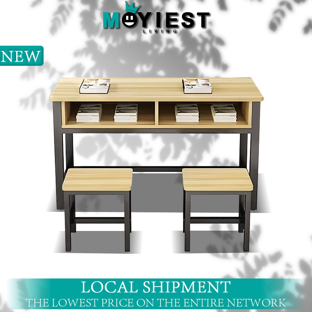 Study desk set with 2 seats, including chairs, simple home furniture ...