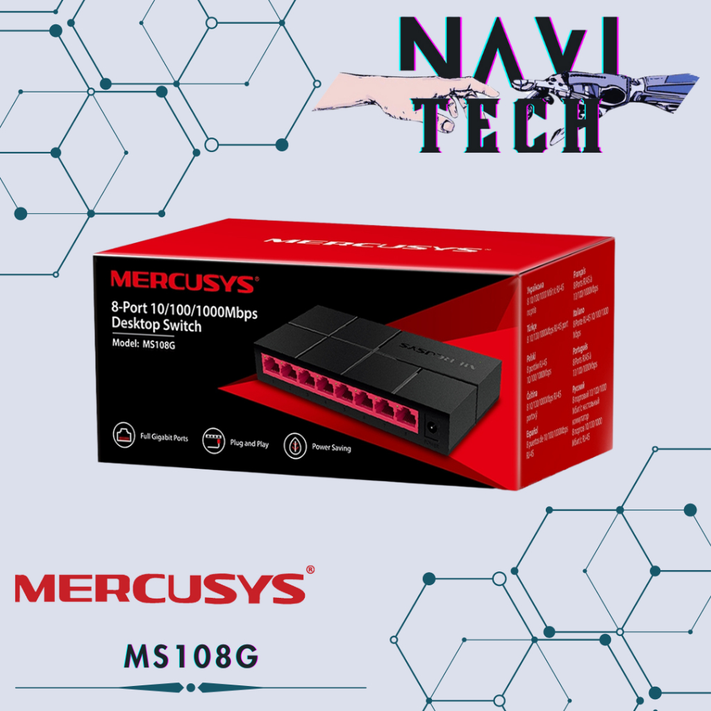 Mercusys MS108G 8-Port 10/100/1,000 Mbps Gigabit Desktop Switch ...
