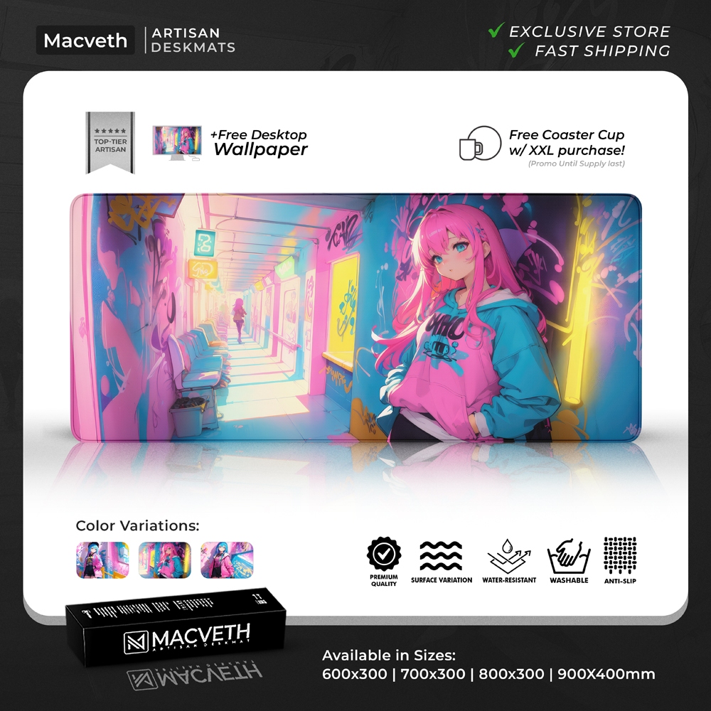 Macveth Mousepad | Aime Deskmat | Extended Large Gaming Mouse pad ...