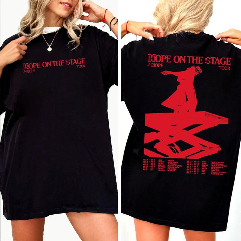 KPOP BANGTAN J-HOPE Merch Cotton T-shirt "HOPE ON THE STAGE" WORLD TOUR ...