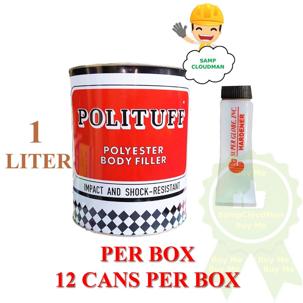 Wholesale PER BOX Polituff w/ Hardener 1Liter x 12 Cans Polyester Body ...