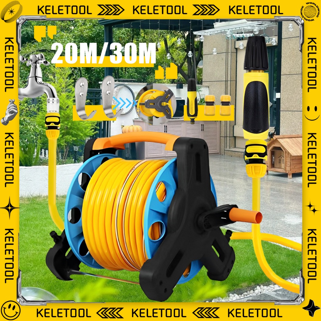 Garden Hose Reel Cart Sprinkler Kit Garden Hose Reel Car Hose Storage ...