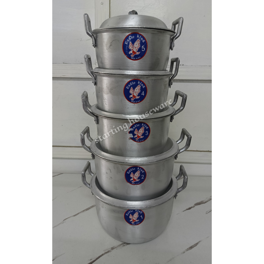 EAGLE KING ORIGINAL HEAVY DUTY DOUBLE HANDLE SMALL KALDERO / CASSEROLE ...