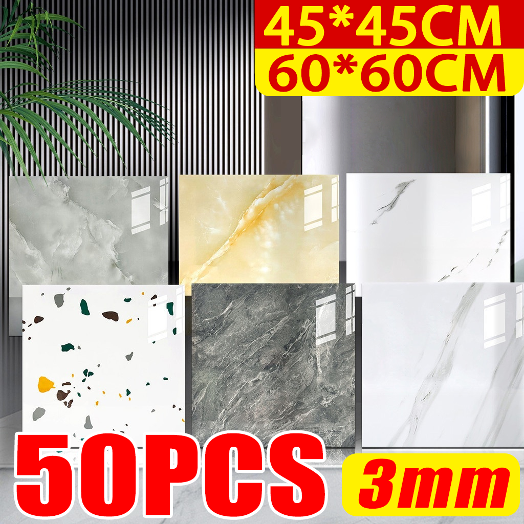 50PCS PVC Floor Stickers 3MM 45X45cm 60X60cm PVC Tiles Self Adhesive ...