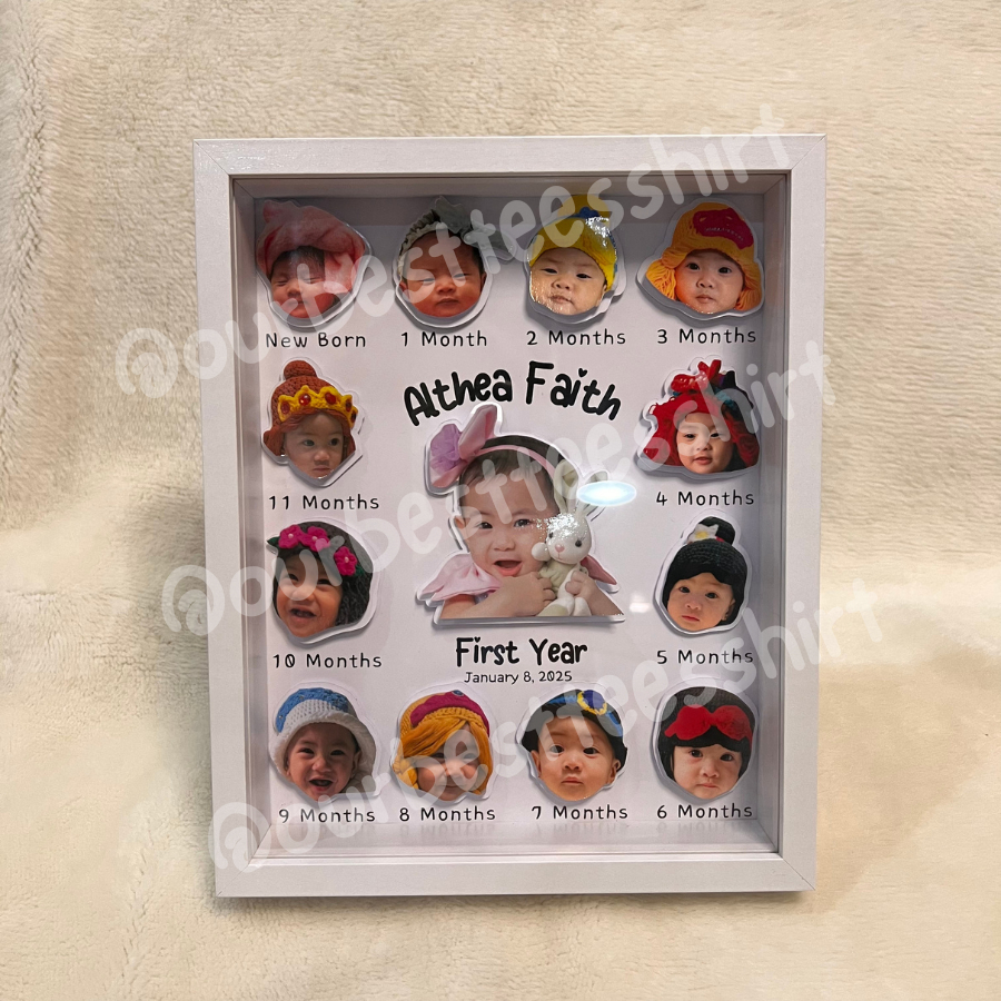 CUSTOMIZED 3D BABY MONTHLY MILESTONE FRAME 8x10 inches | Shopee Philippines