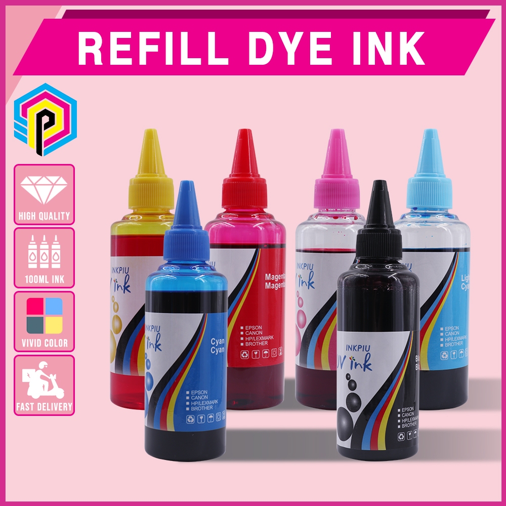 Inkpiu UV Dye Ink 100ml 4 Colors Ink for Inkjet Printer Universal ...