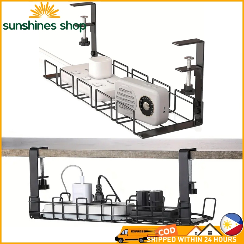 Cable Management Under Table Organizer Tray Under Desk Wire Organizer ...