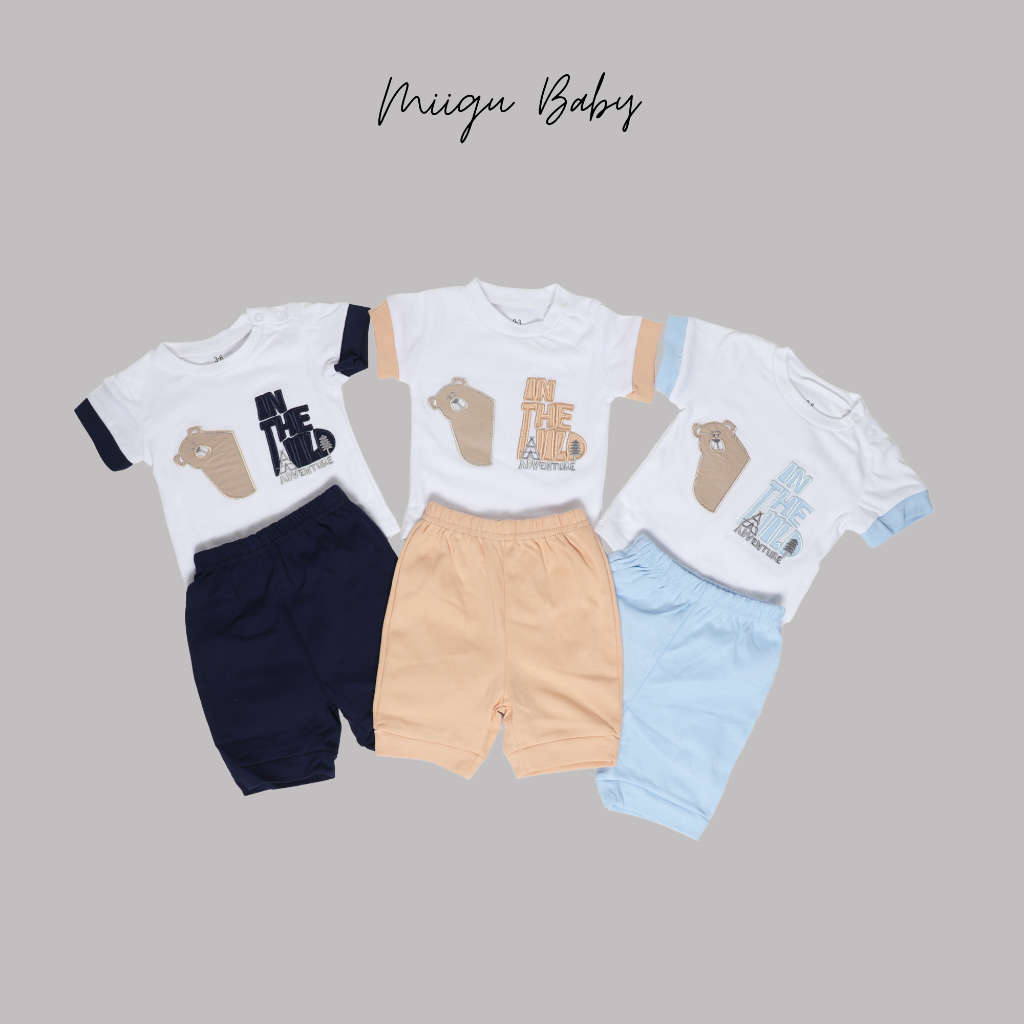 MIIGU BABY Terno Set For Baby Boy Short Sleeve And Short 0-12 Months ...