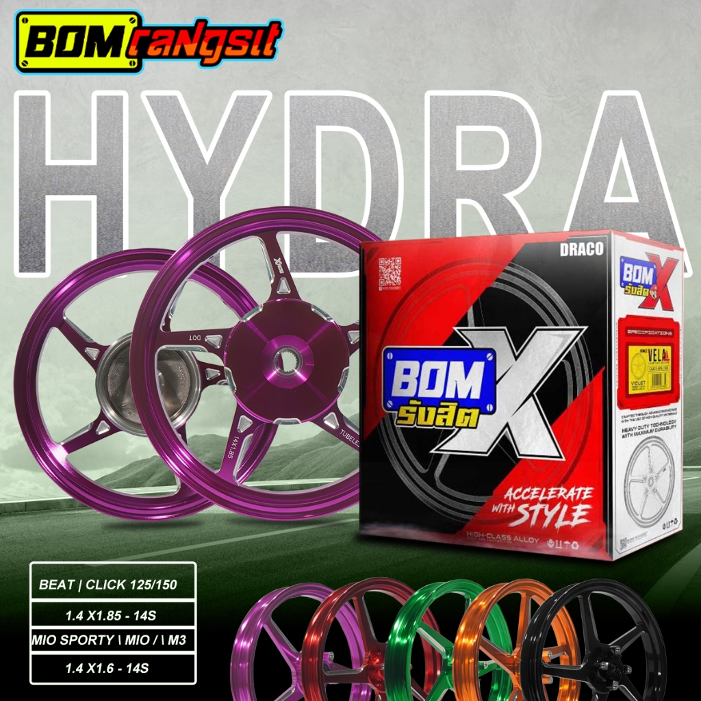 【COD】BOMX Mags HYDRA HONDA For Mio/110/M3/Click 125-4 Spokes CNC 4 holes Motorcycle Accessories ...