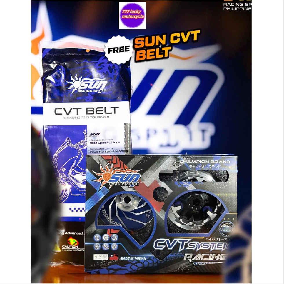 SUN RACING CVT KIT SET WITH FREE SUN BELT BEAT FI | Shopee Philippines