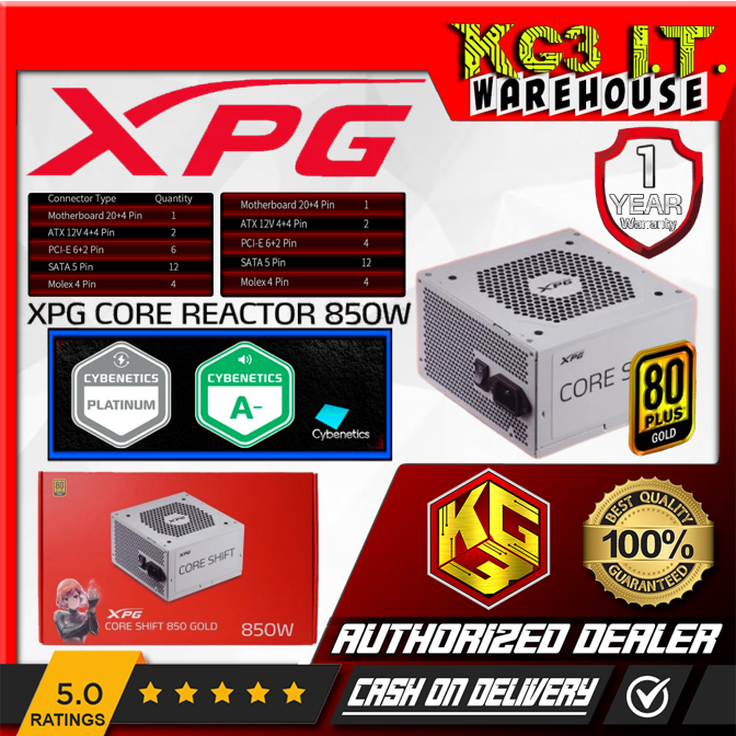 XPG CORE SHIFT 850w 80+ GOLD MODULAR PSU White/Black | Shopee Philippines