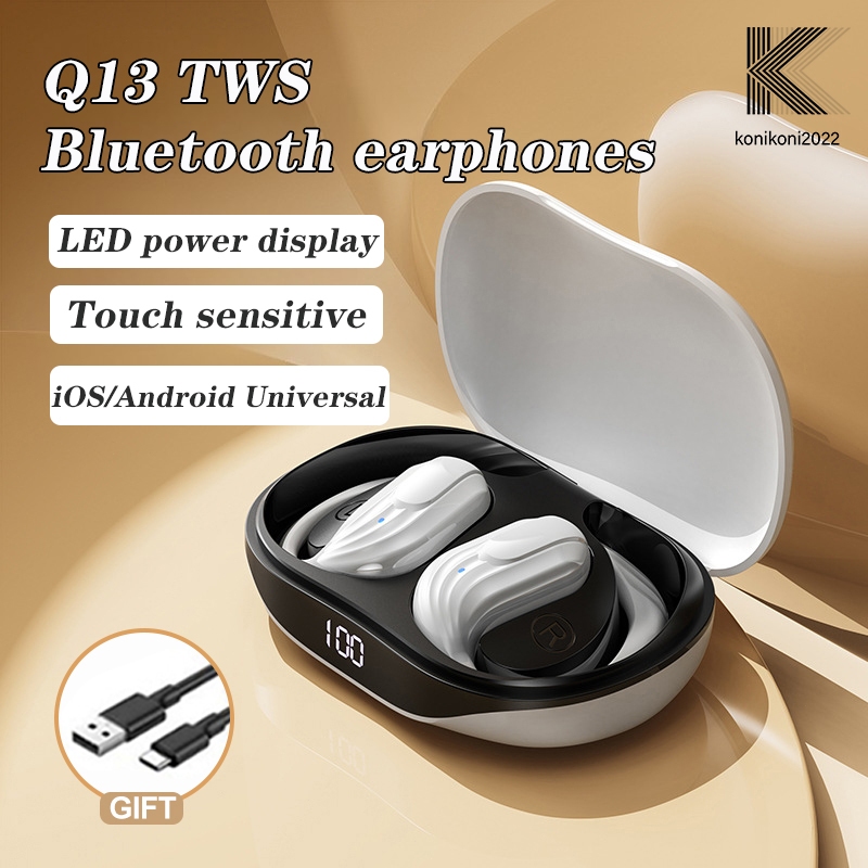 Q13 Bluetooth Clip-On Eearphones Open Wearable Stereo Sound Wireless ...