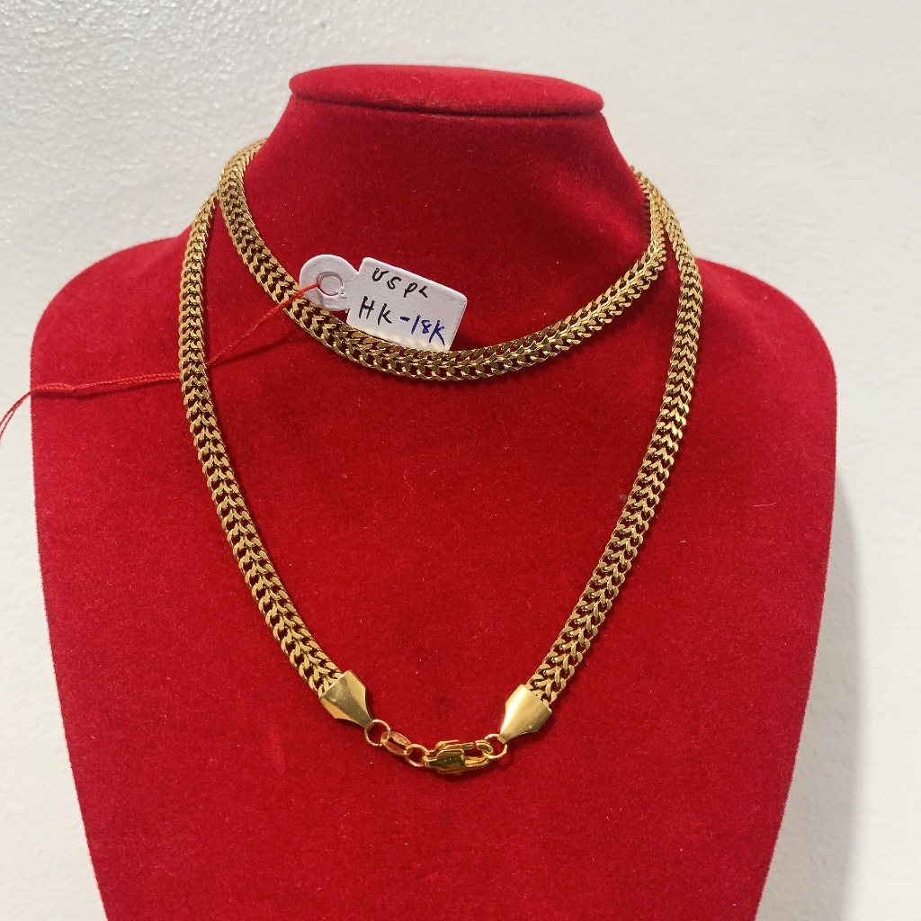 18k Saudi Gold Pawnable, SEDUSA CHAIN Necklace For Men and Women, Size ...