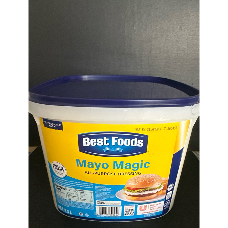 BEST FOODS MAYO MAGIC ALL PURPOSE DRESSING 5.5L | Shopee Philippines