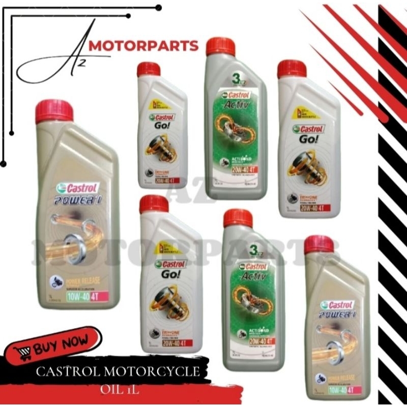 CASTROL MOTORCYCLE OIL 1L (10pcs) | Shopee Philippines